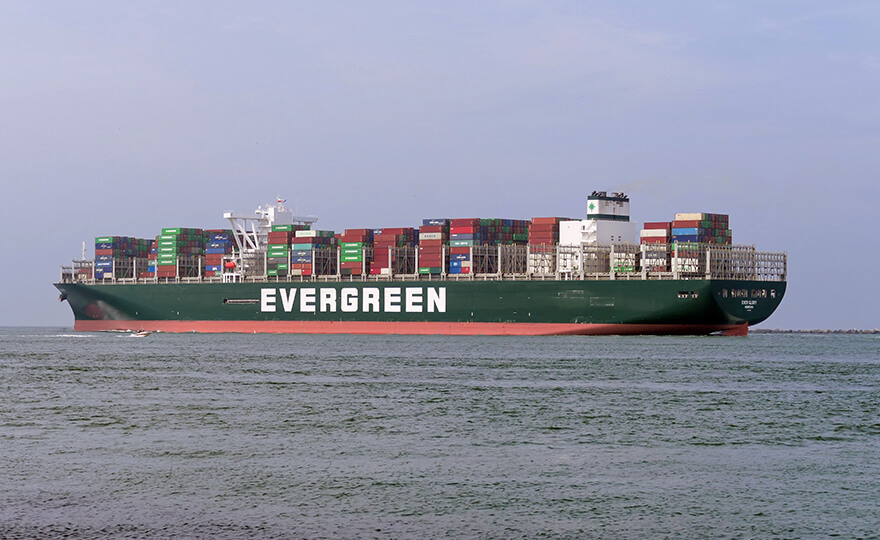 Evergreen container ship runs aground, insured loss remains unknown