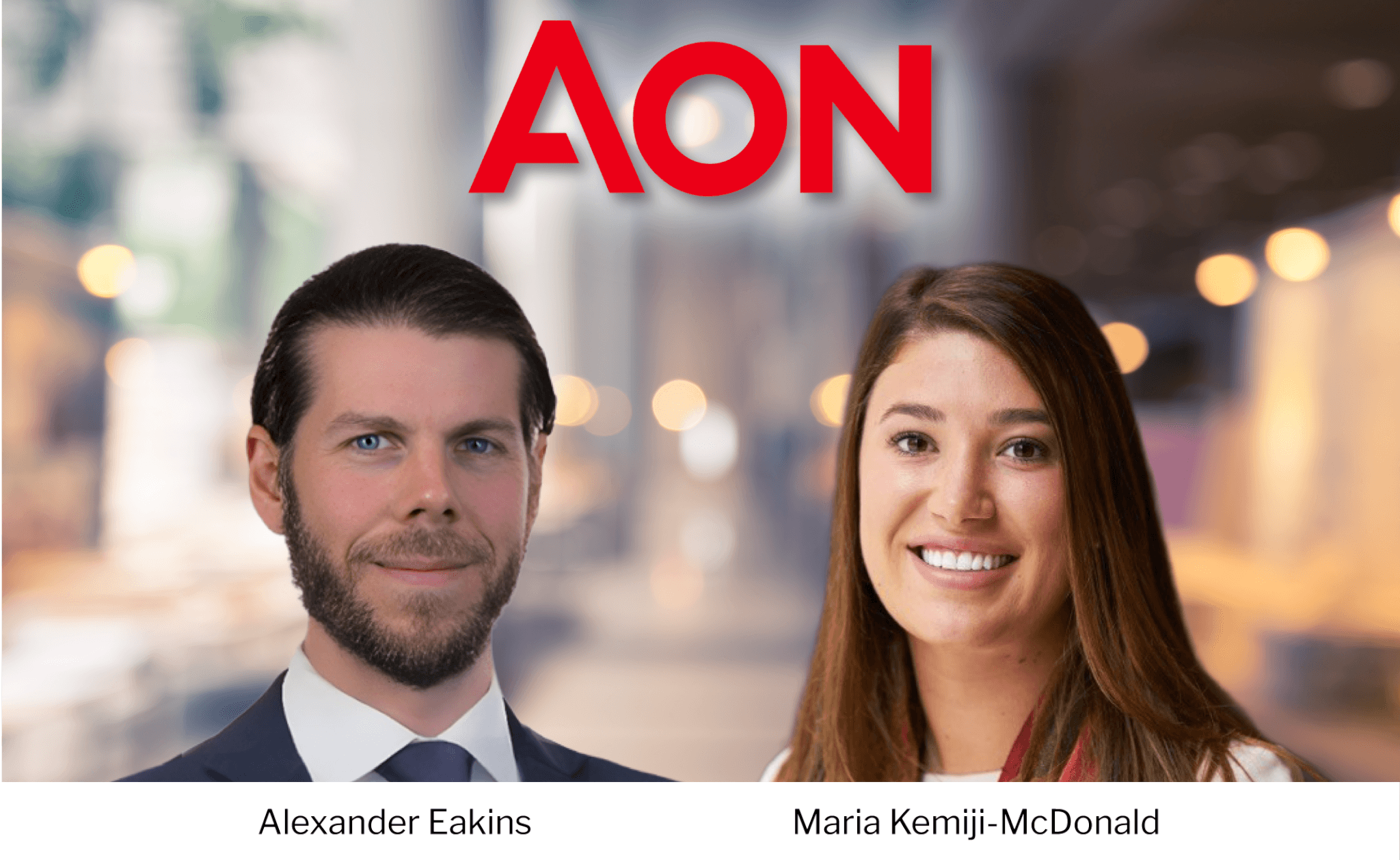 Aon Australia promotes Alexander Eakins, Maria Kemiji-McDonald